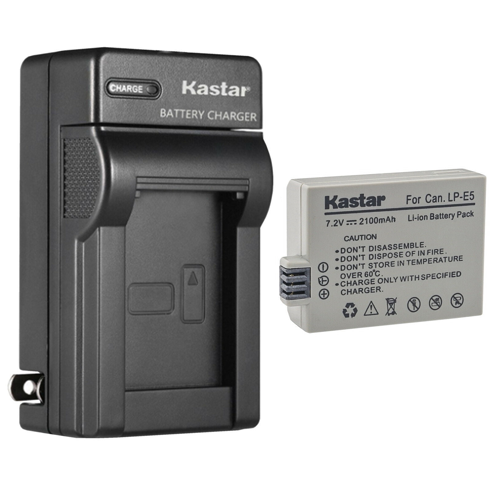 Kastar 1-Pack Battery and AC Wall Charger Replacement for Canon LP-E5 ...