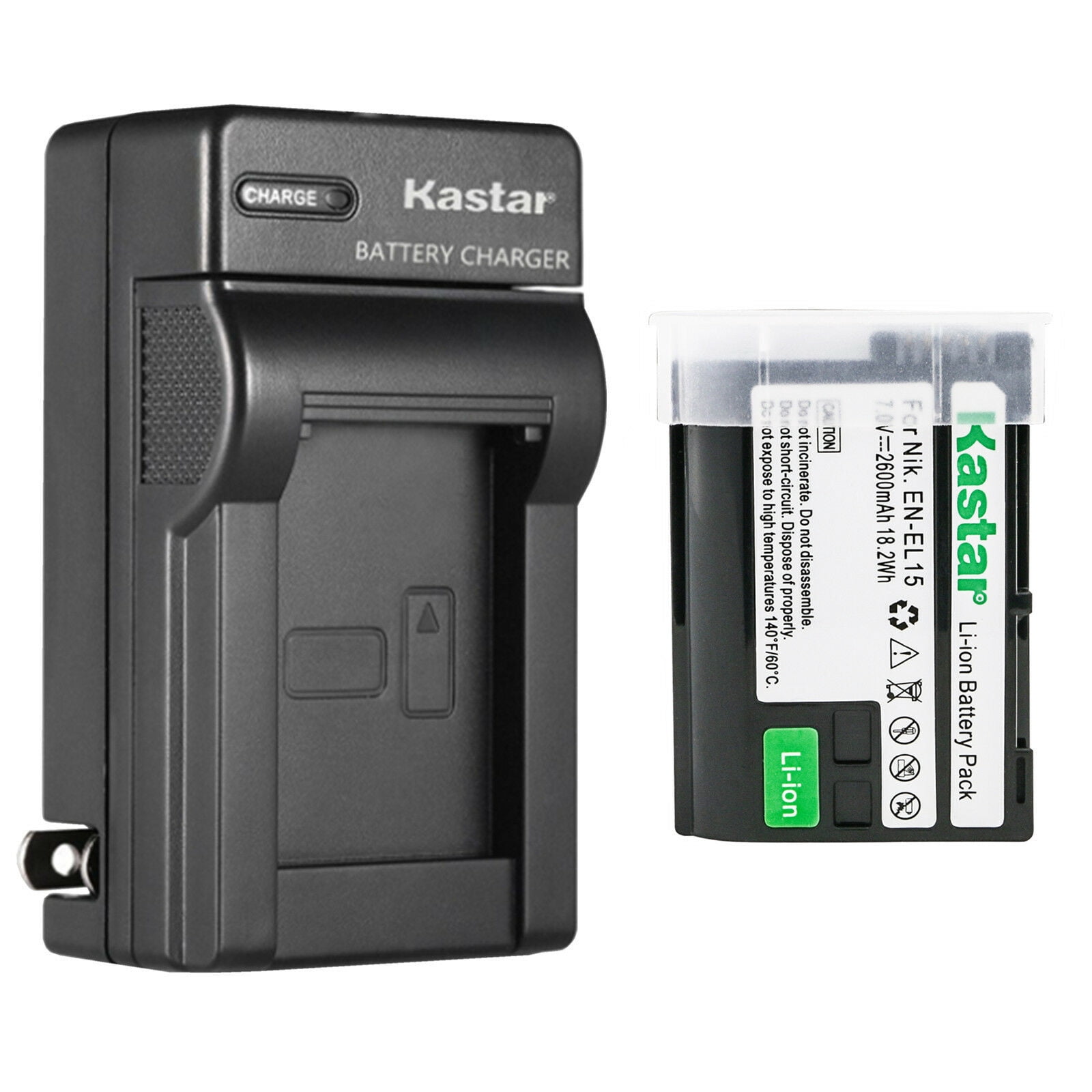 Kastar 1-Pack Battery and AC Wall Charger Replacement for Nikon EN-EL15 ...