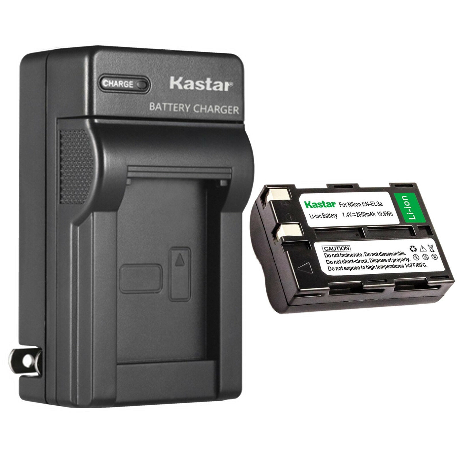 Kastar Lithium-Ion Rechargeable Battery & AC Wall Charger for Nikon EN ...