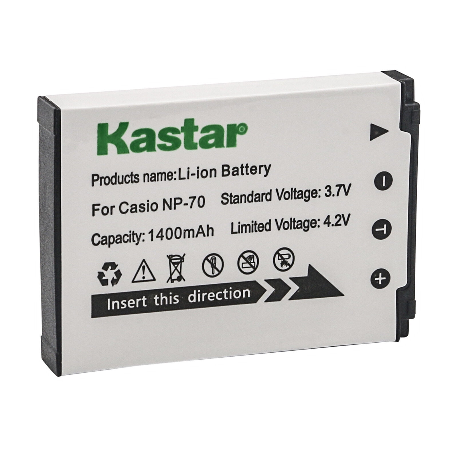 Kastar 1-Pack Battery CNP-70 Replacement for Casio NP-70 NP70, CNP-70 ...