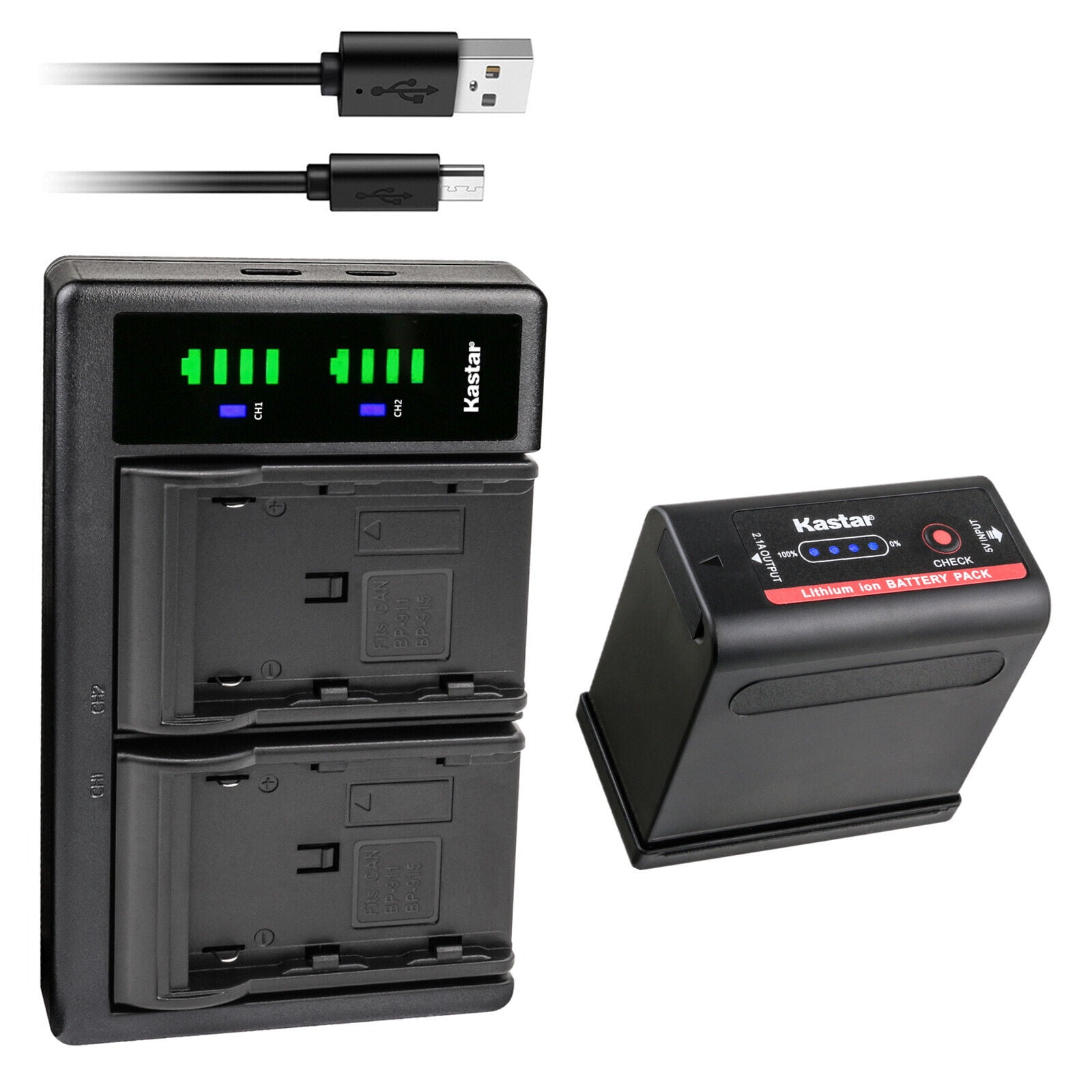 Kastar 1-Pack Battery and LTD2 USB Charger Replacement for Canon XL-H1A ...