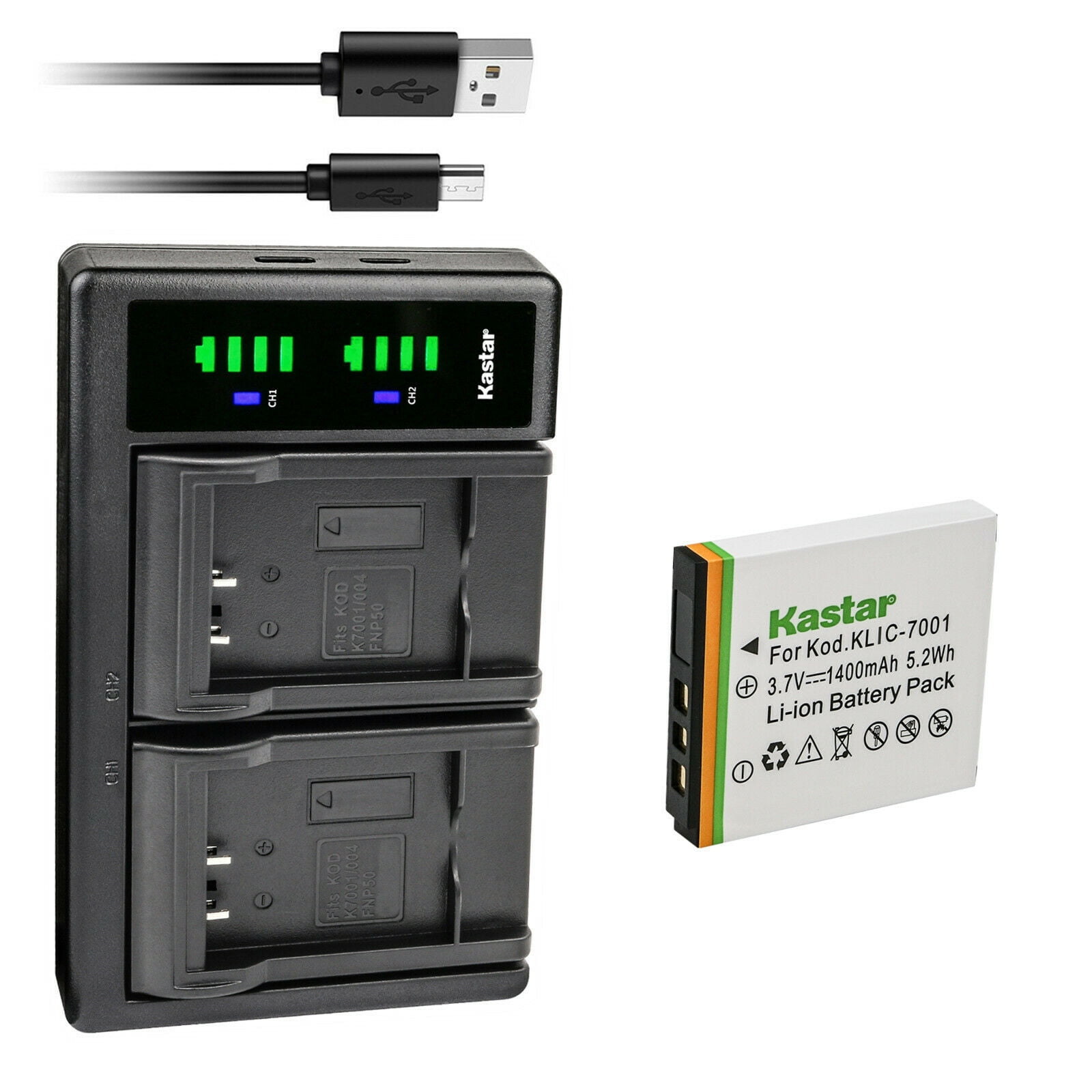 Kastar 1-Pack Battery and LTD2 USB Charger Replacement for MEDION Life ...