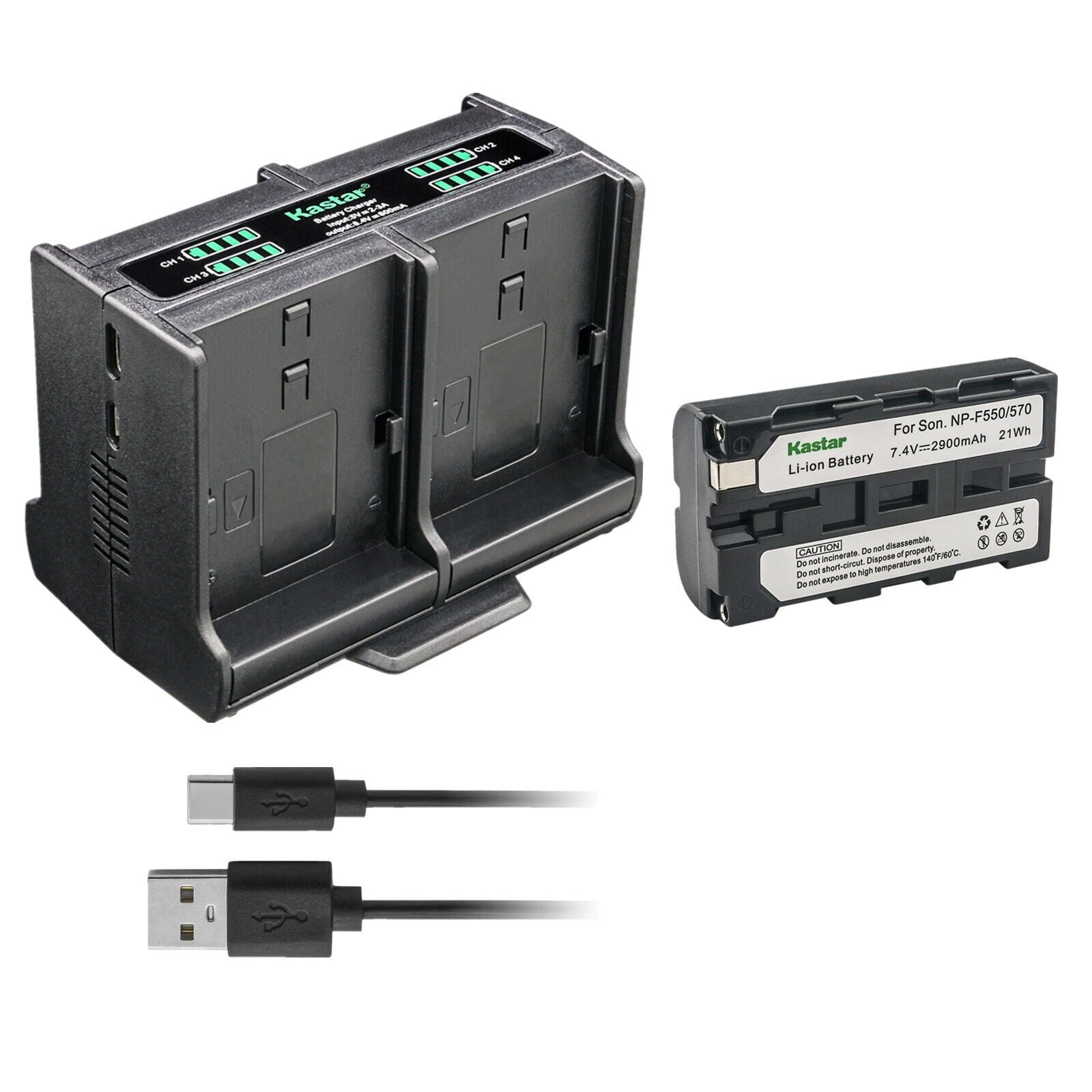 Kastar 1-Pack Battery and Quadruple Charger Compatible with Sony CCD ...