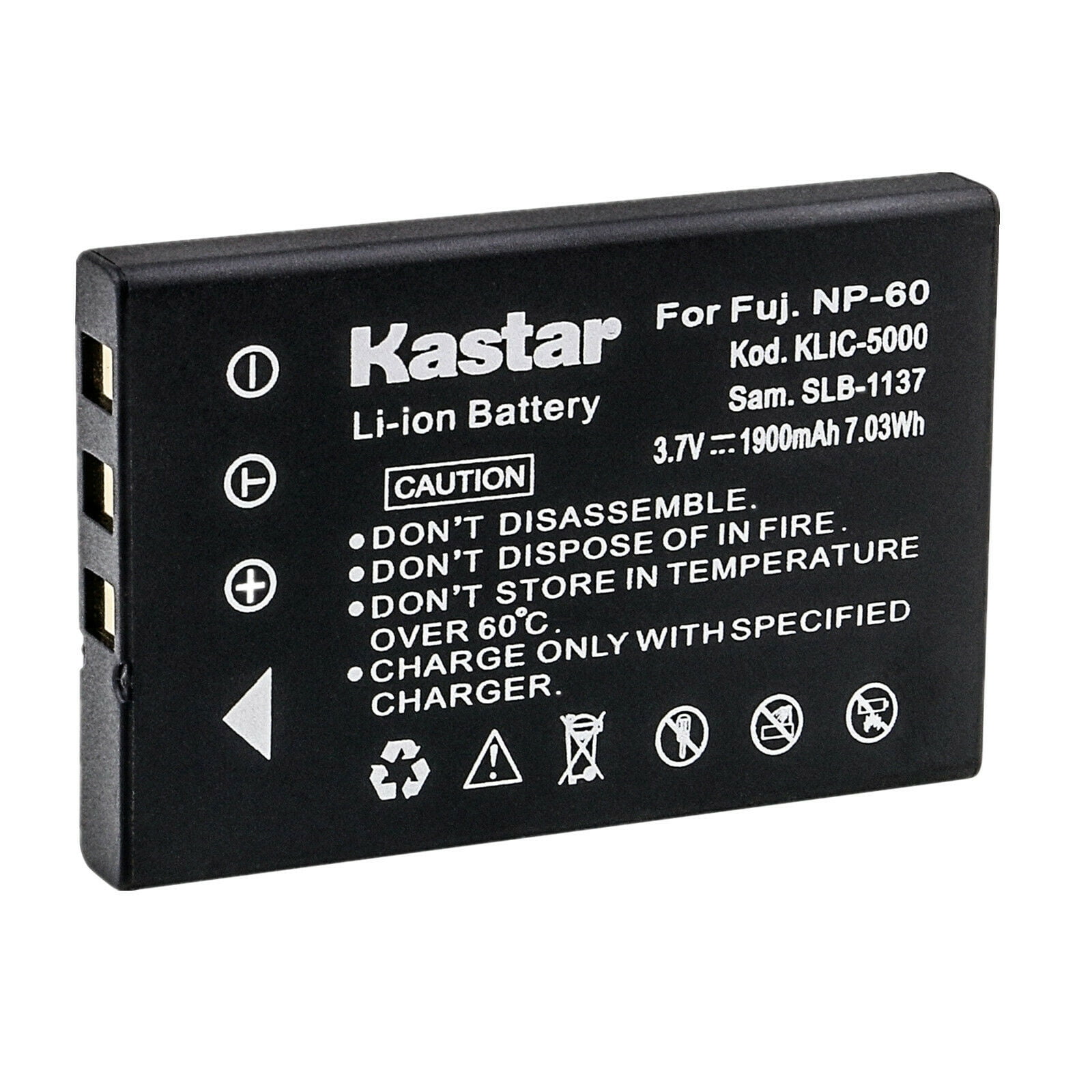 Kastar 1-Pack Battery Replacement for Samsung SLB-1037 SLB-1137 SBC-47 ...