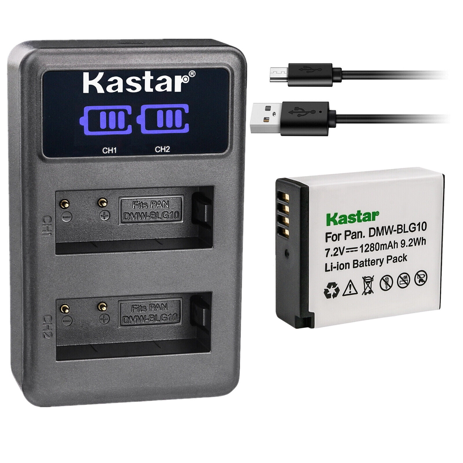 Kastar 1-Pack DMW-BLG10 Battery and LED2 USB Charger Compatible with ...