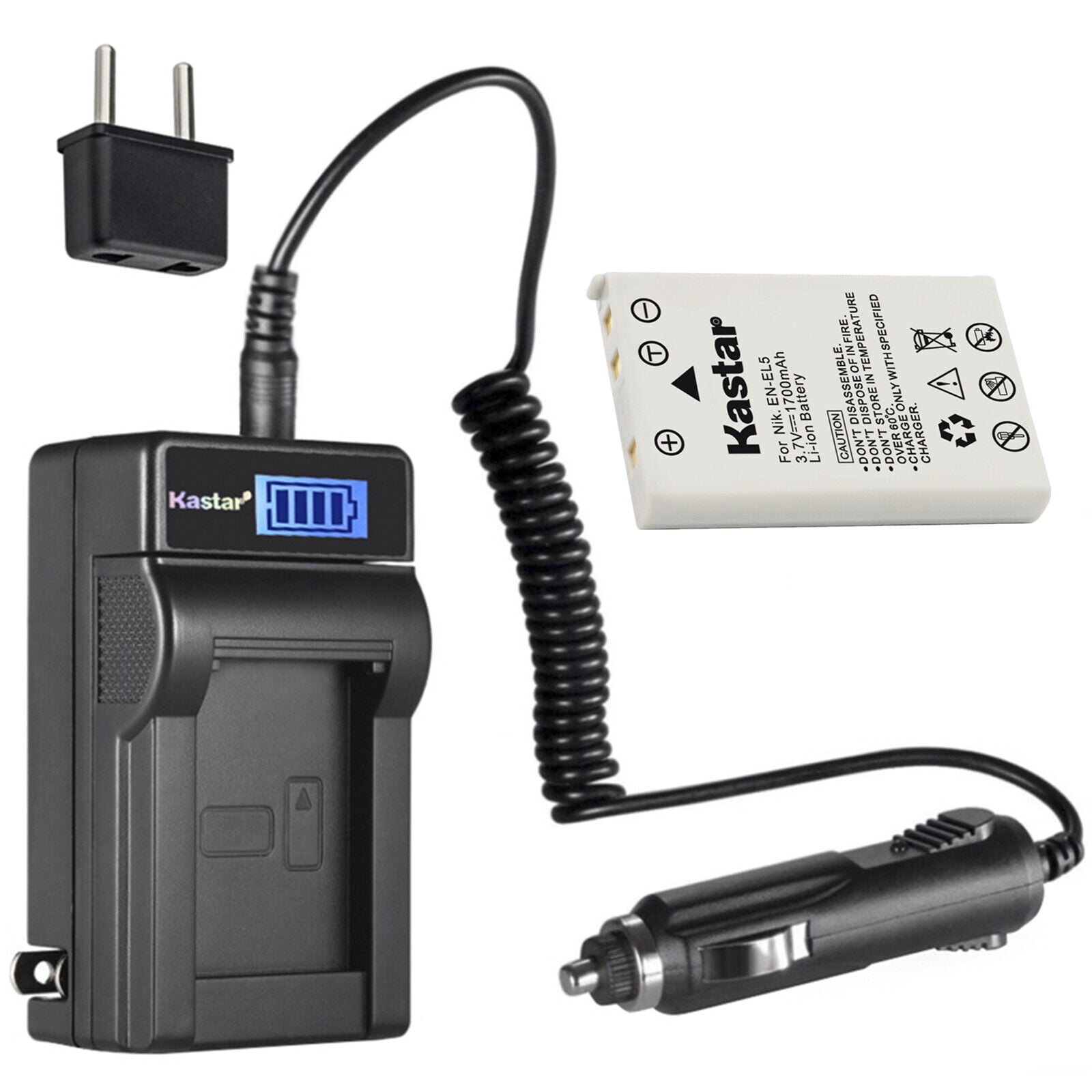 Kastar 1-Pack EN-EL5 Battery and LCD AC Charger Compatible with Nikon ...
