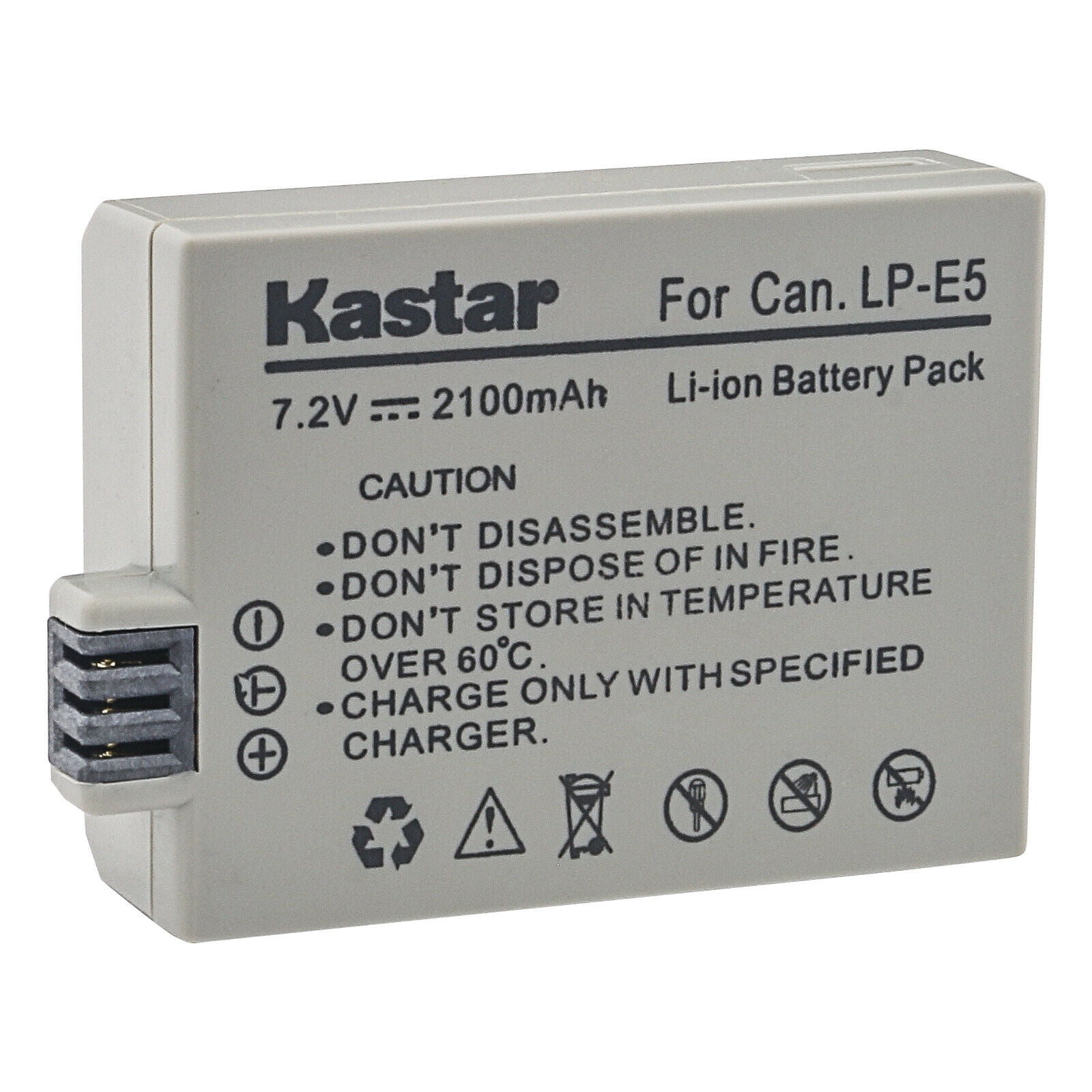 Kastar 1-Pack LP-E5 Battery 7.2V 2100mAh Replacement for Canon LP-E5 ...