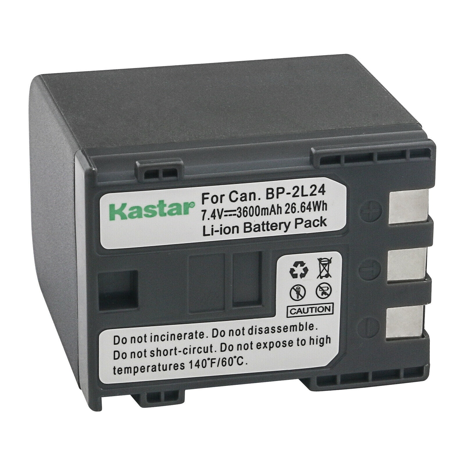 Kastar 1-Pack NB-2L24 Battery 7.4V 3600mAh Replacement for Canon E160814, DS126151, Elura 40 MC ...