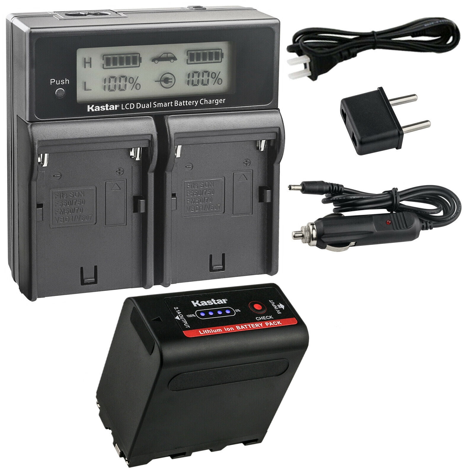 Kastar 1-Pack NP-F980EXP Battery and CH04 Dual Fast Charger Compatible ...