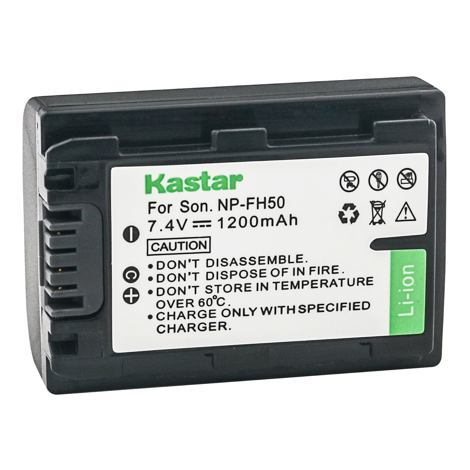 Kastar 1-Pack NP-FH50 Battery 7.4V 1200mAh Replacement for Sony HDR ...