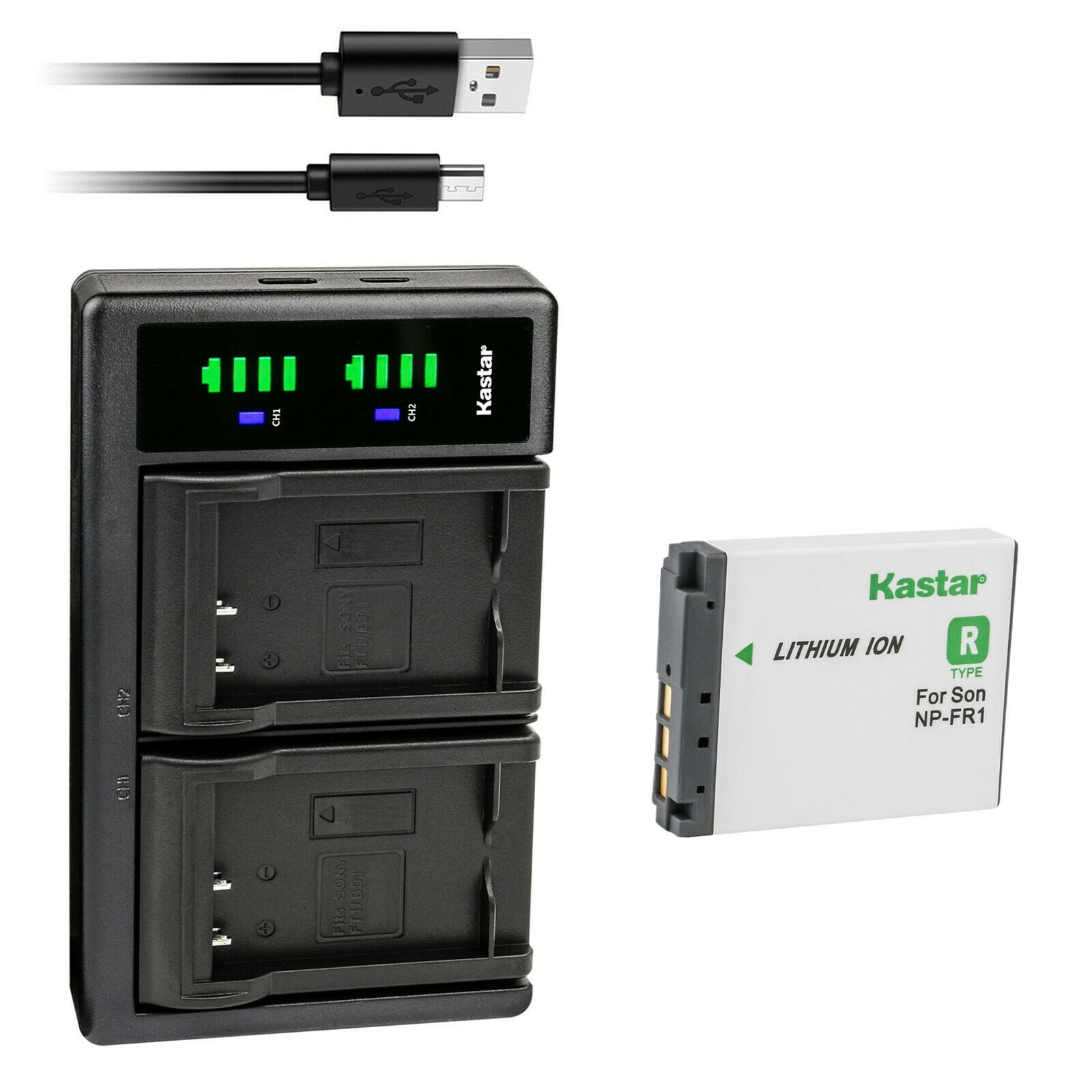 Kastar 1-Pack NP-FR1 Battery and LTD2 USB Charger Replacement for Sony ...