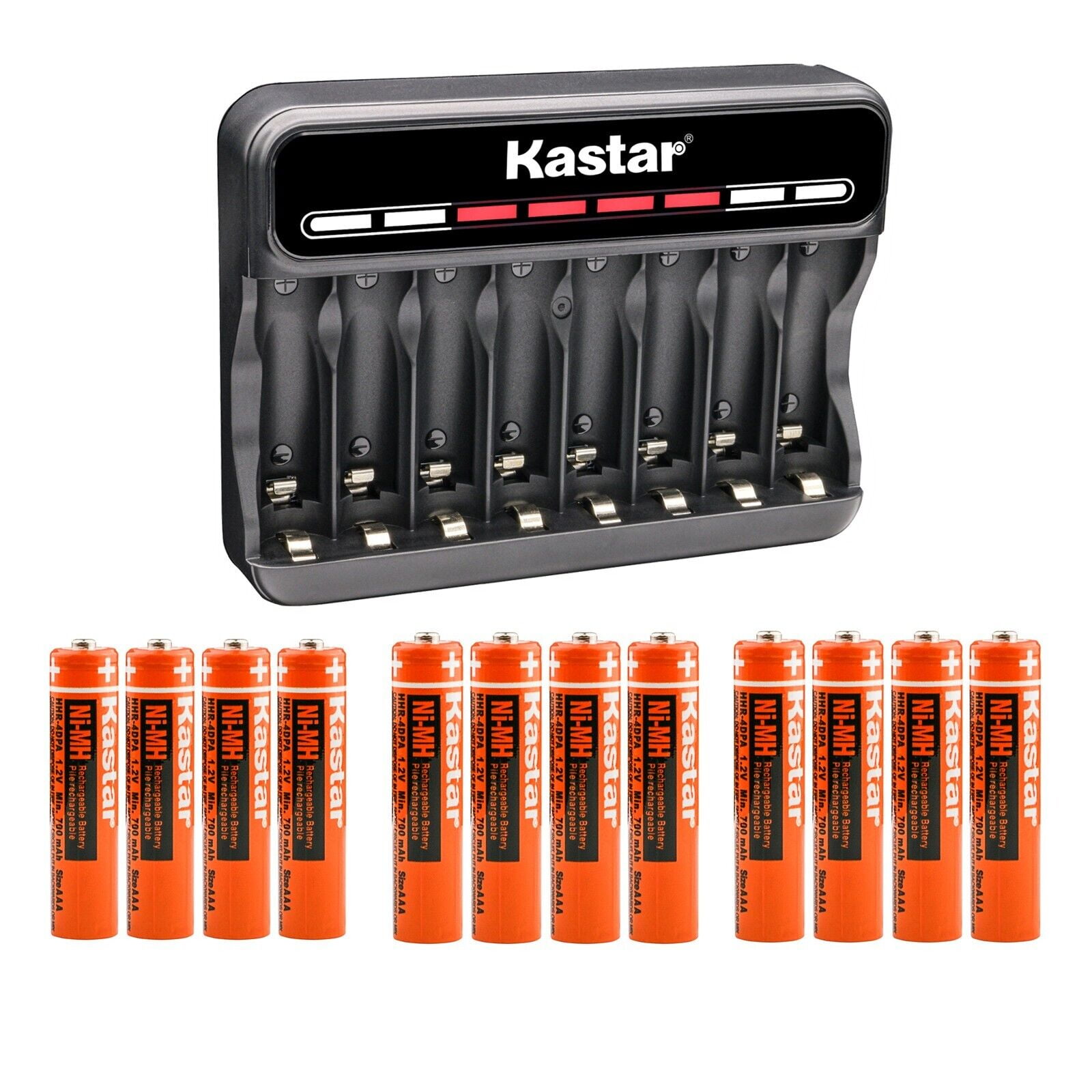 Kastar 12-Pack Battery and CMH8 Smart USB Charger Replacement for Out ...