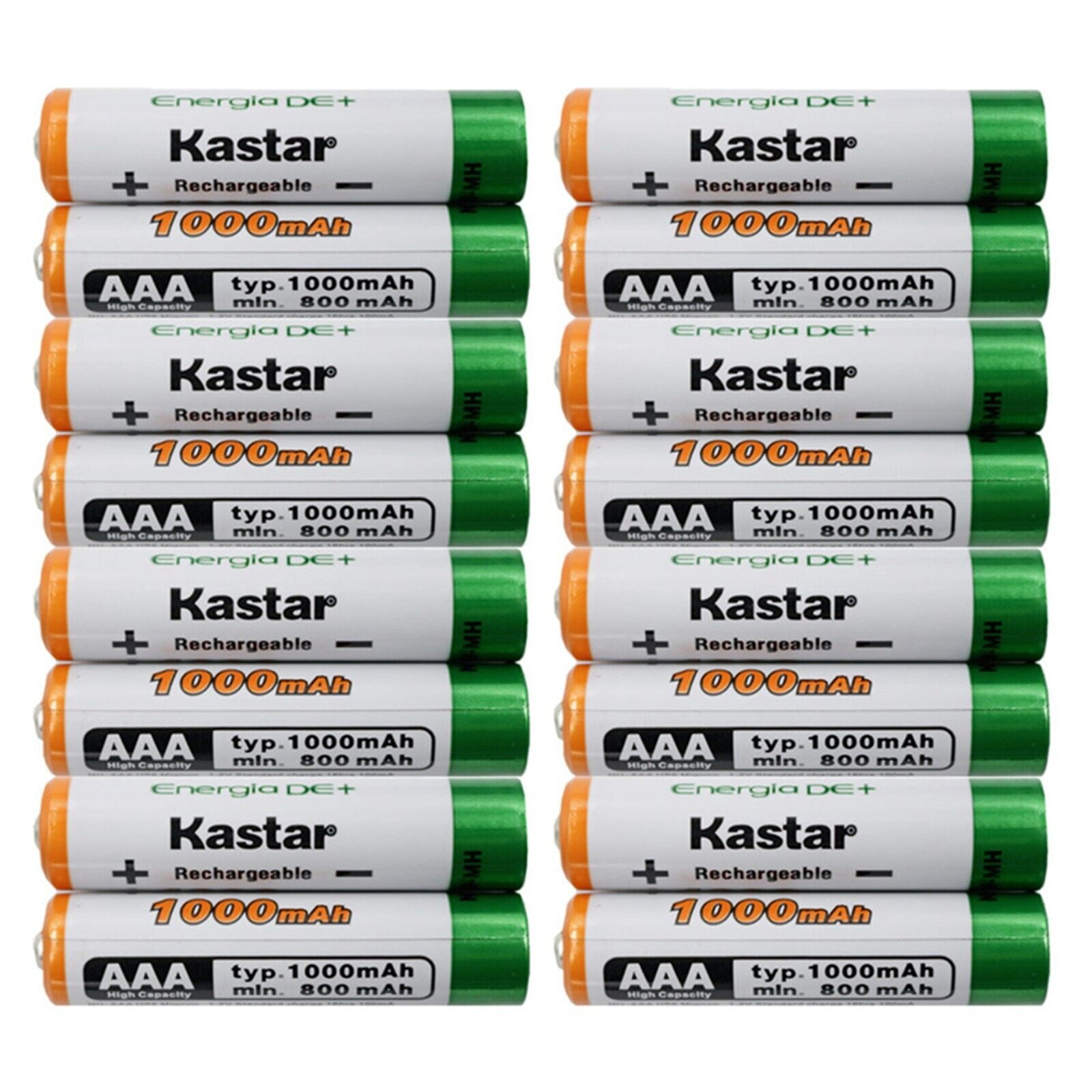 Kastar 16 Pcs Battery Replacement for Panasonic KX-TGF343B TGF344 TGF344B TGF345 TGF345B TGF350 ...