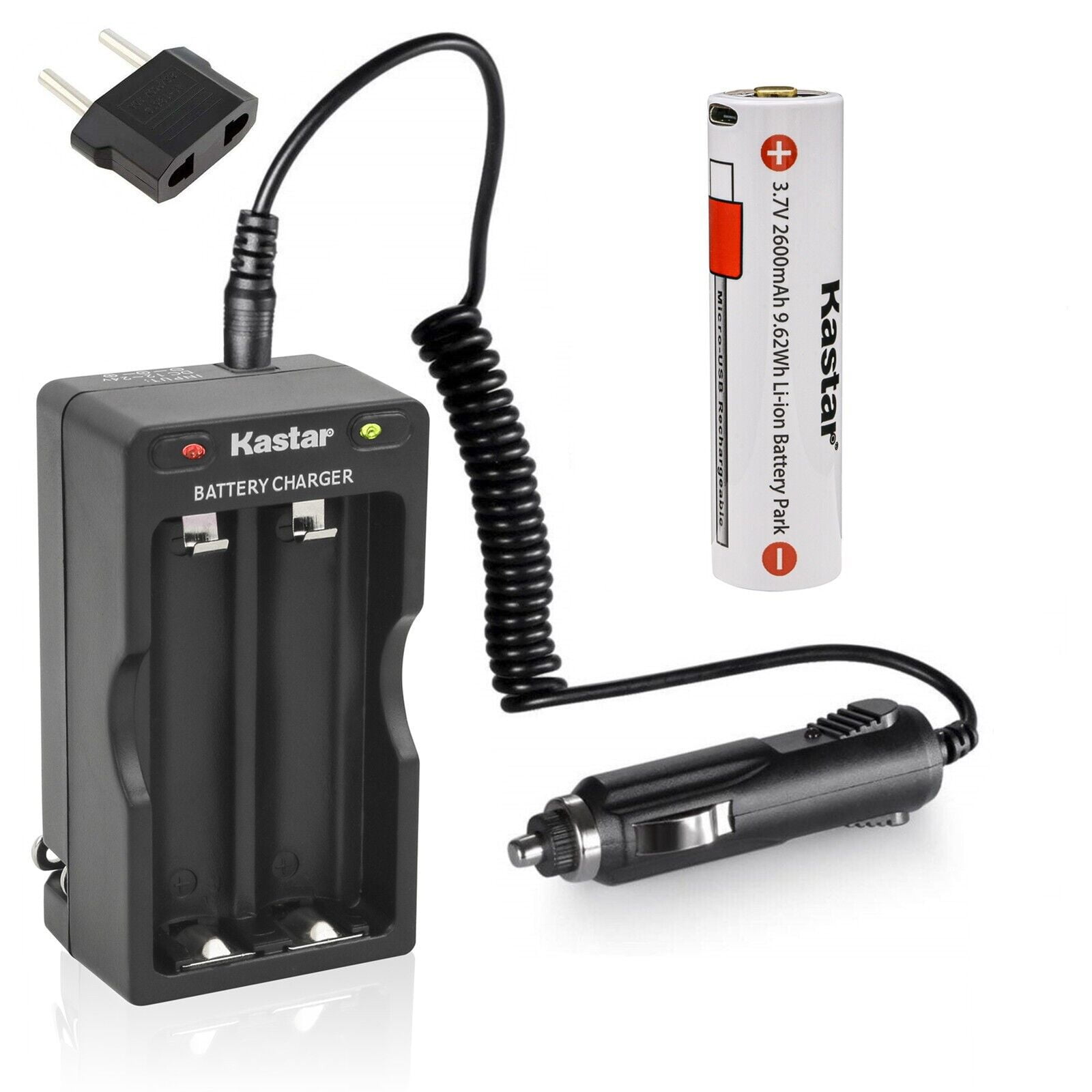 Kastar 1Pack Battery + Travel Charger Replacement for SLB26 Battery, Stinger 2020, ProTac HL 5-X ...