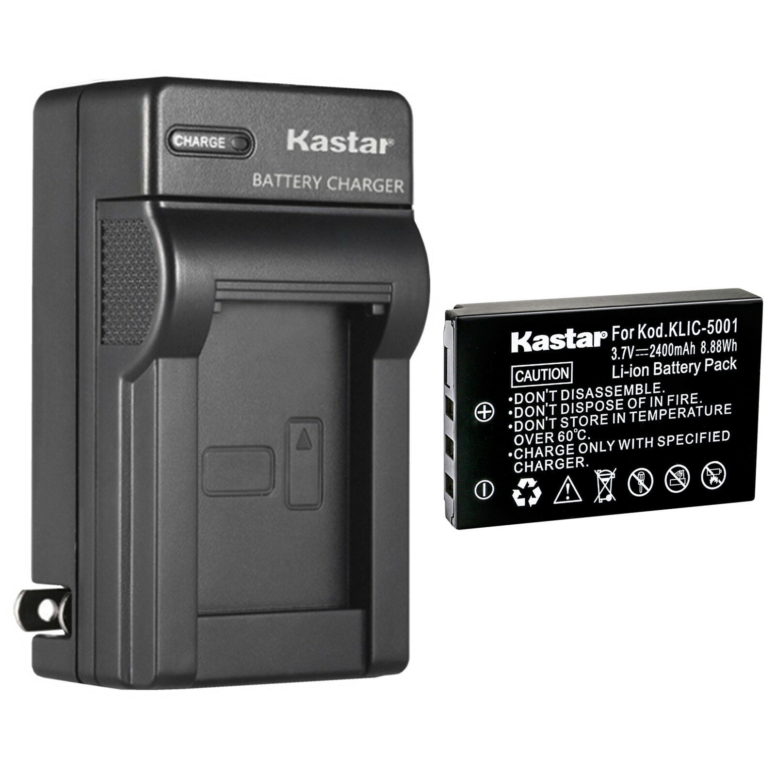 Kastar 1Pack KLIC-5001 Battery and AC Wall Charger Replacement for Kodak EasyShare Z7590 Zoom ...