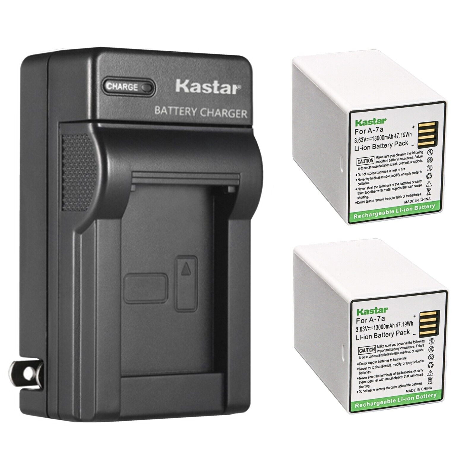 Kastar 2-Pack A-7a Battery and AC Wall Charger Replacement for Arlo GO ...