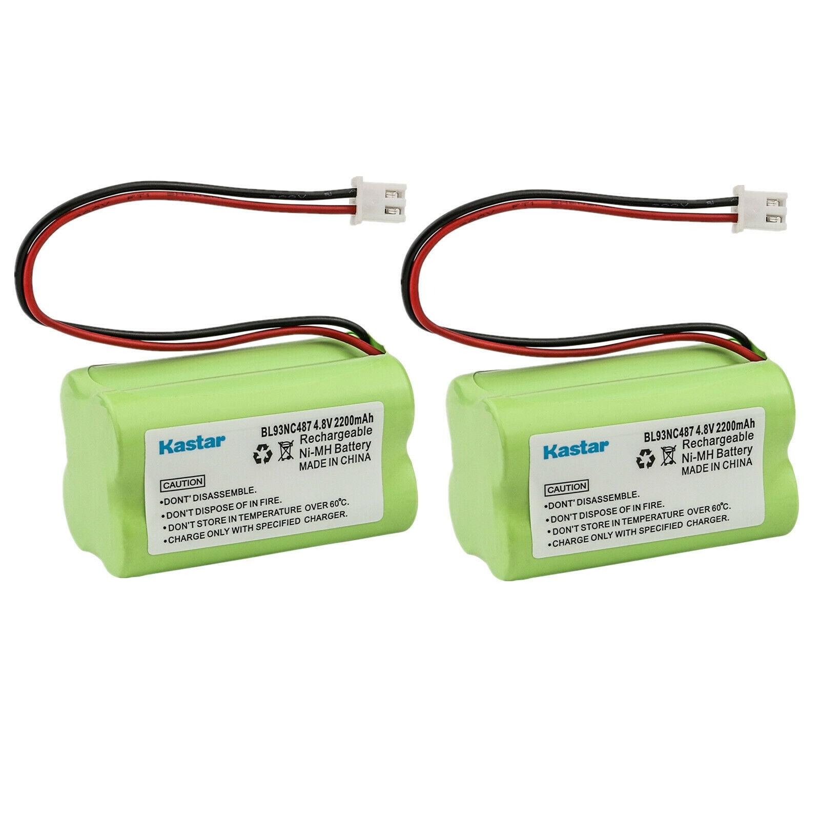 Kastar 2-Pack BL93NC487 Ni-MH Battery 4.8V 2200mAh Replacement for ...