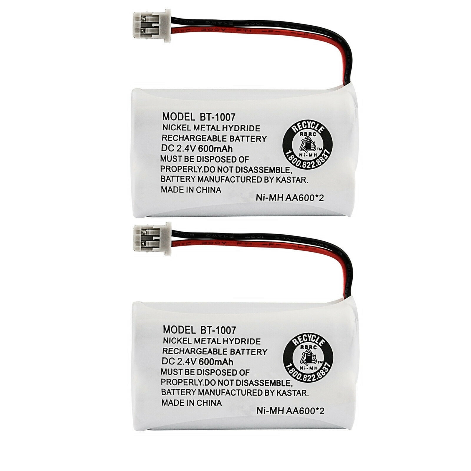 Kastar 2-Pack BT-1007 Battery Replacement for Uniden DECT 6.0 Phone ...