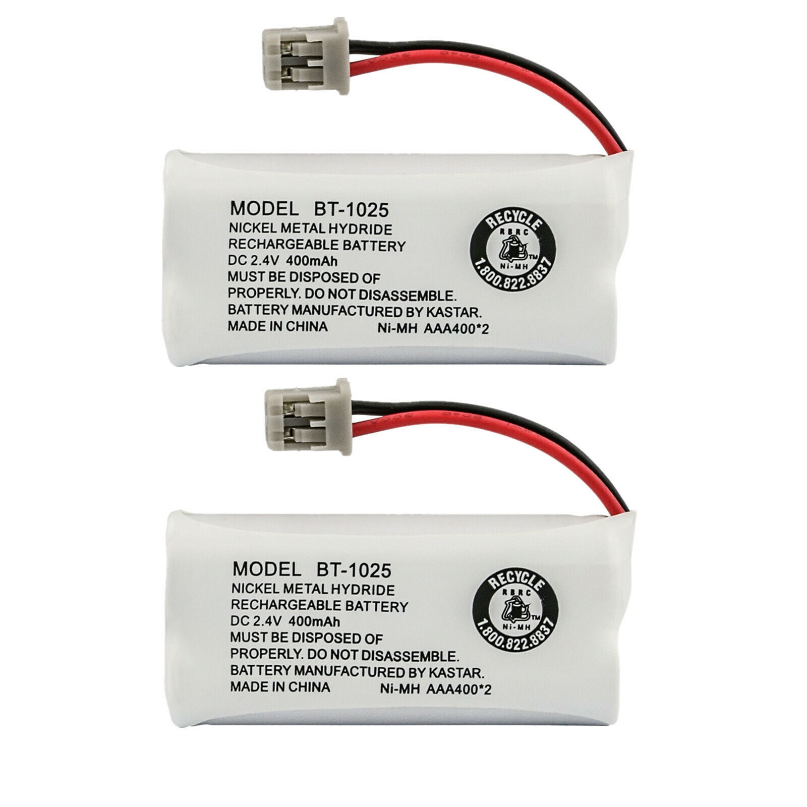 Kastar 2-Pack BT-1025 Battery Compatible with Uniden DECT2888-3 1780-2 ...