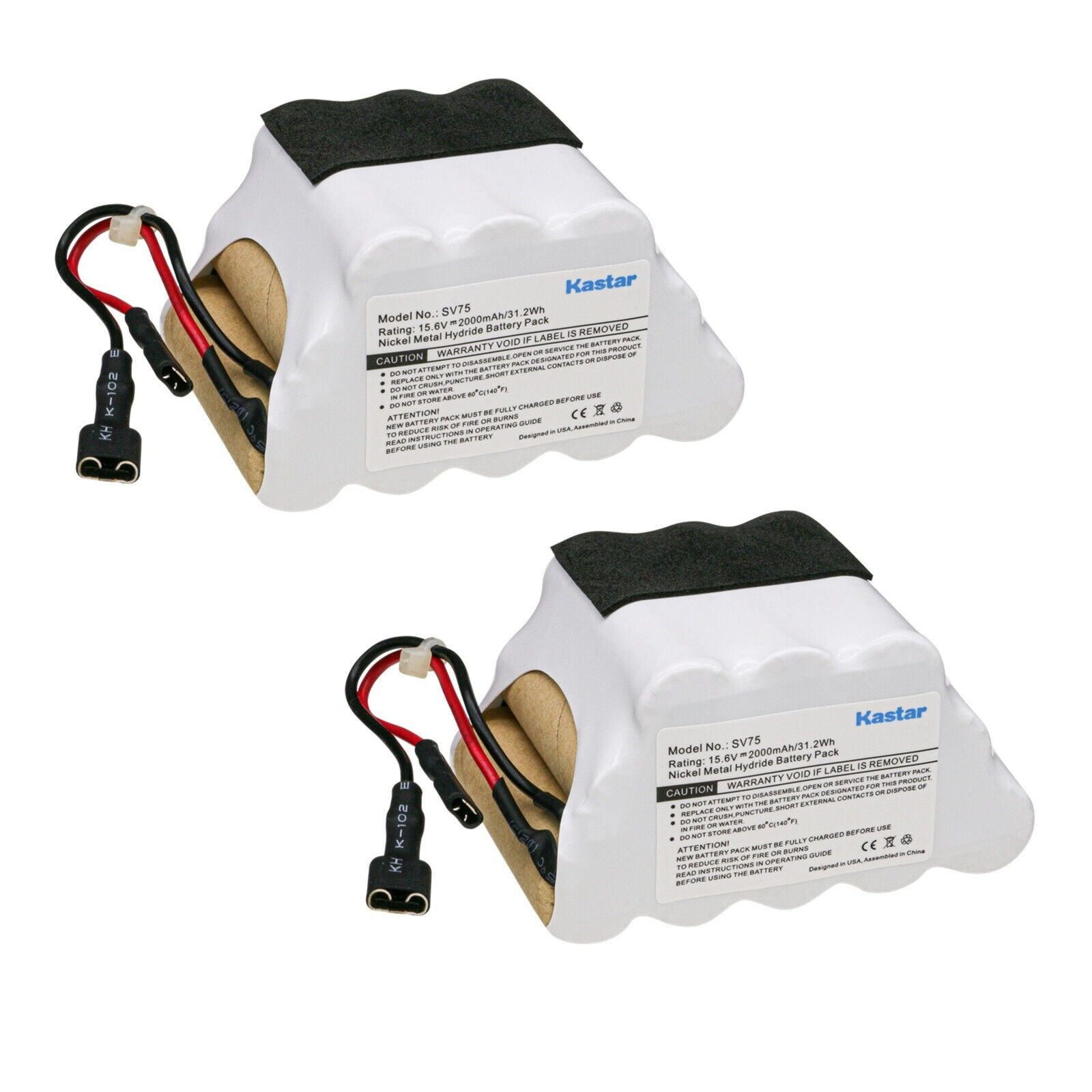 Kastar 2-Pack Battery 15.6V 2000mAh Replacement for Shark XB75N SV75-N ...