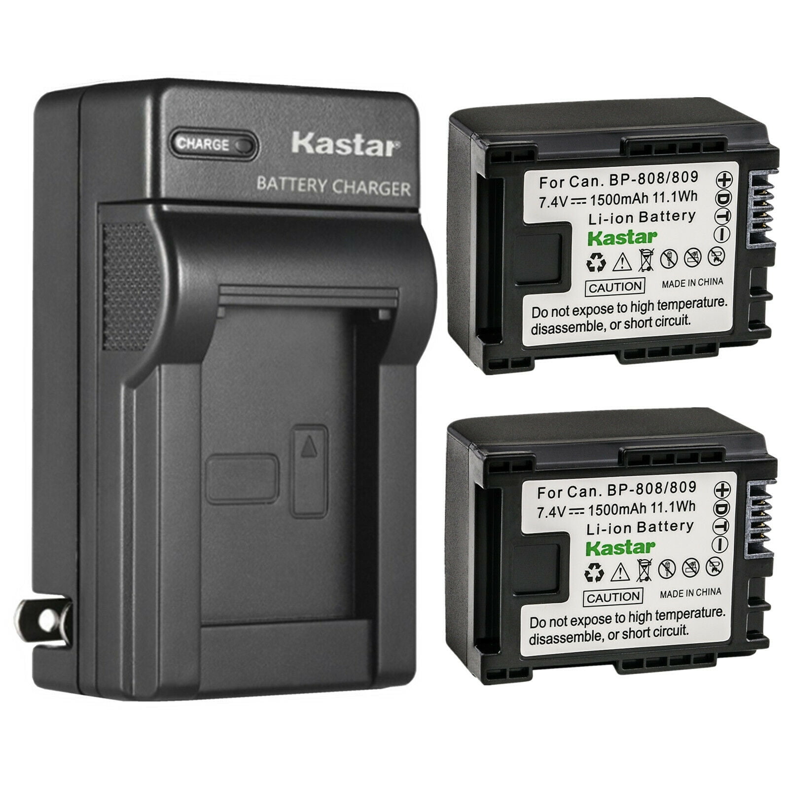Kastar 2-Pack Battery and AC Wall Charger Replacement for Canon VIXIA ...