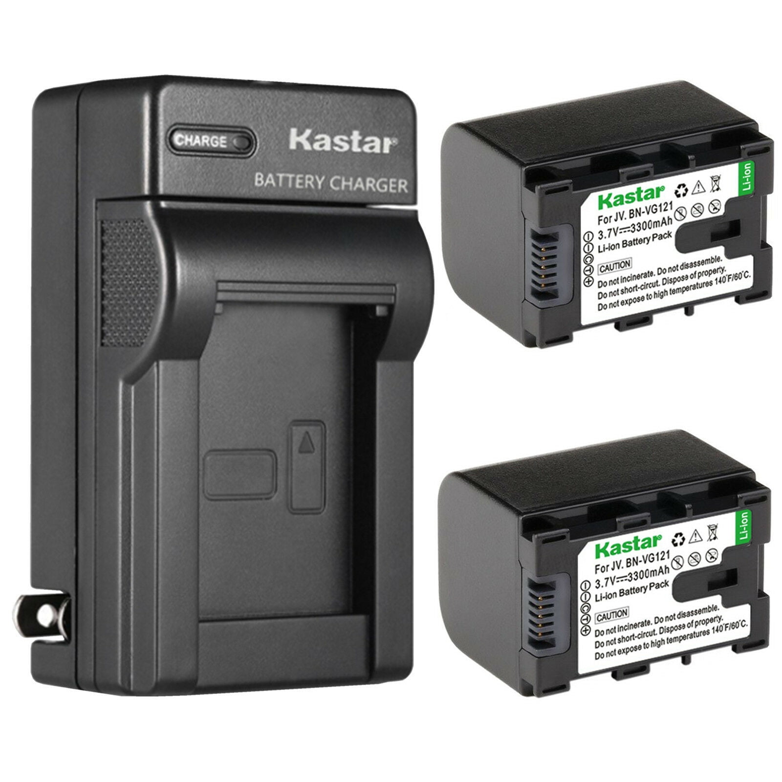 Kastar 2-Pack Battery and AC Wall Charger Replacement for JVC GZ ...