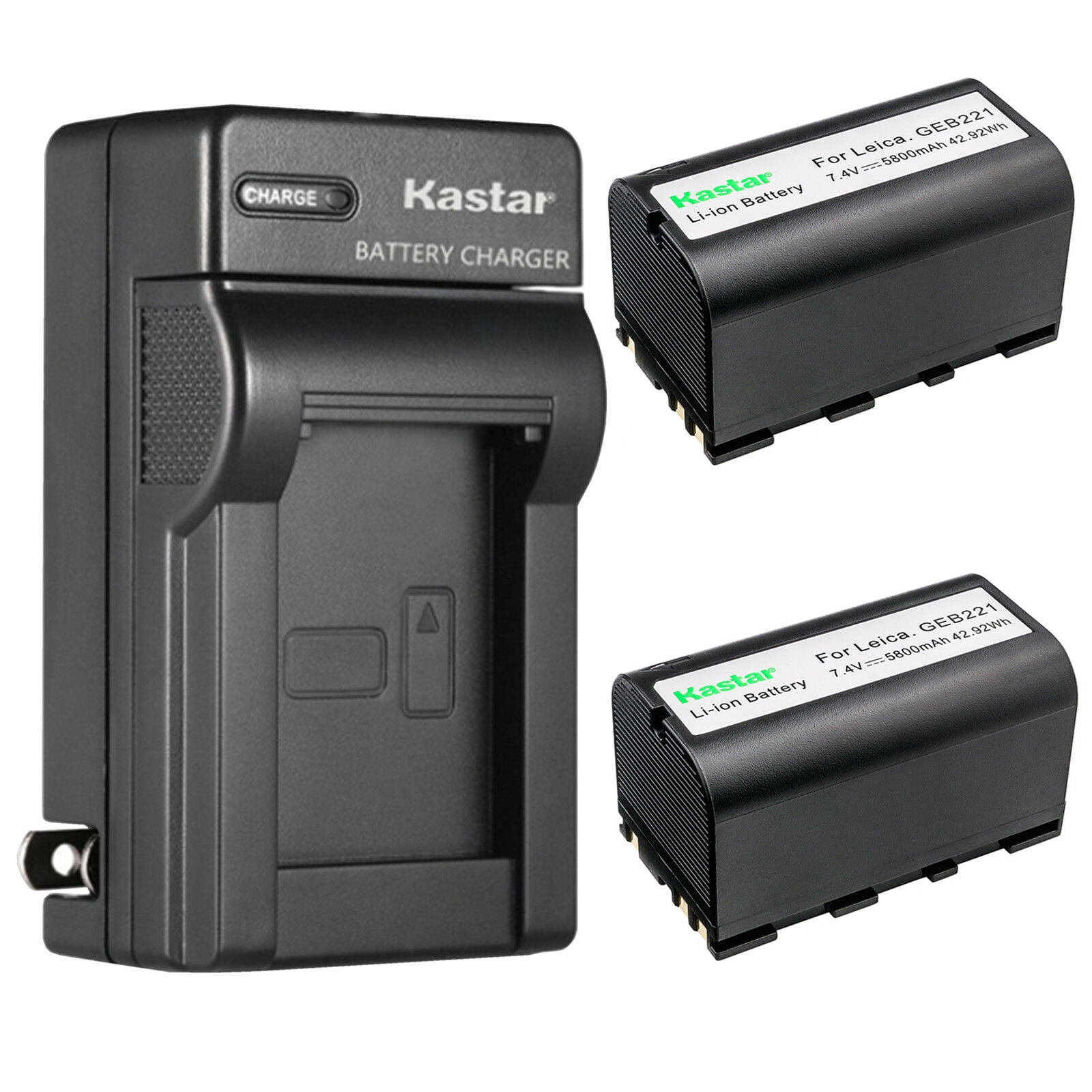 Kastar 2-Pack Battery and AC Wall Charger Replacement for Leica GEB111 ...