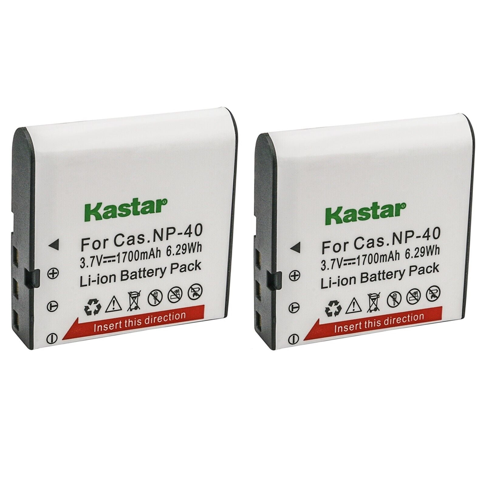 Kastar 2-Pack Battery CNP40 Replacement for Casio Exilim Zoom EX-Z450 ...