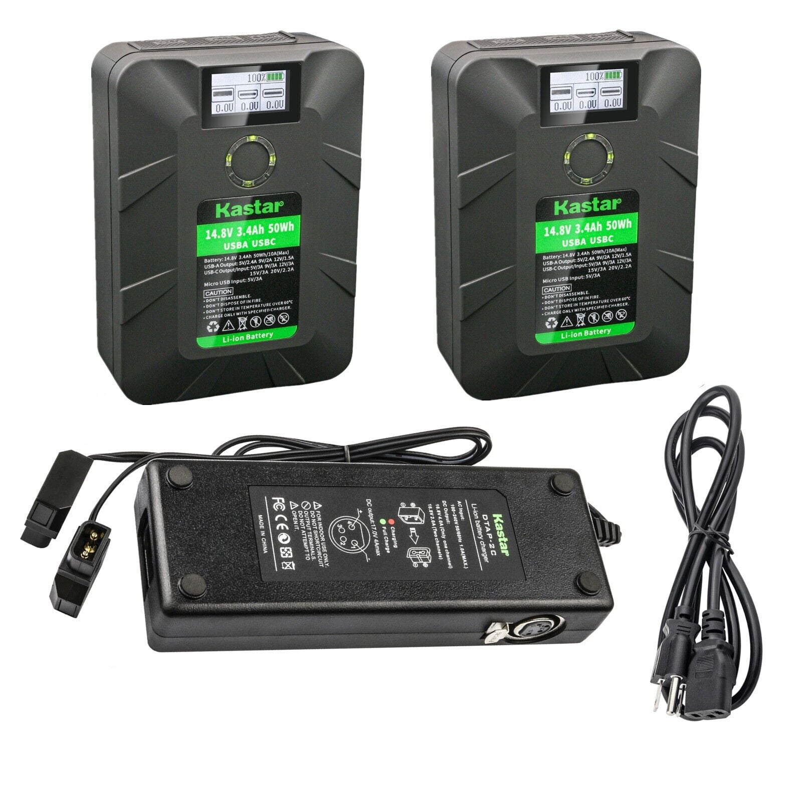 Kastar 2-Pack Battery and Dual D-Tap Charger Compatible with Sony DSR ...