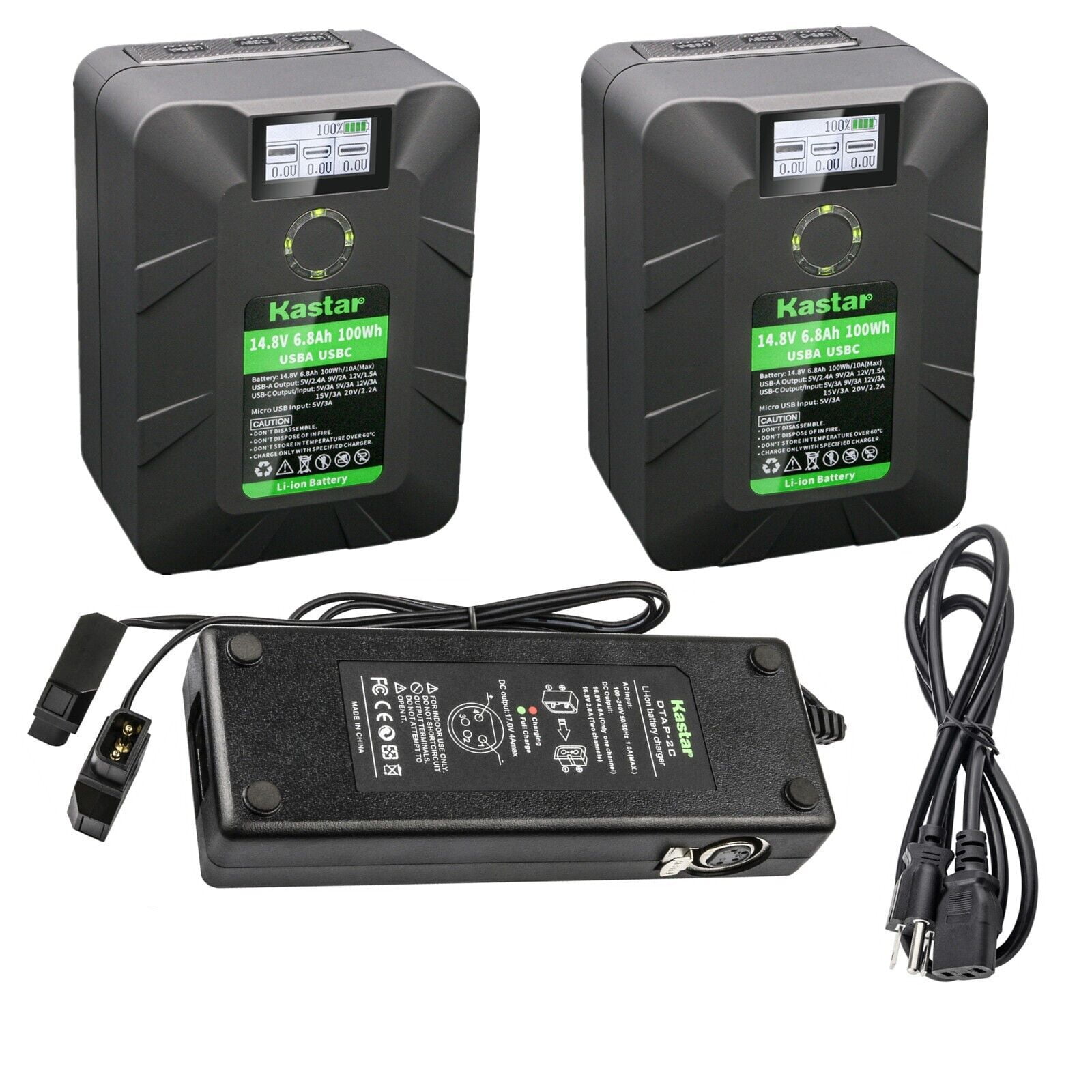Kastar 2-Pack Battery and Dual D-Tap Charger Replacement for Sony DSR ...