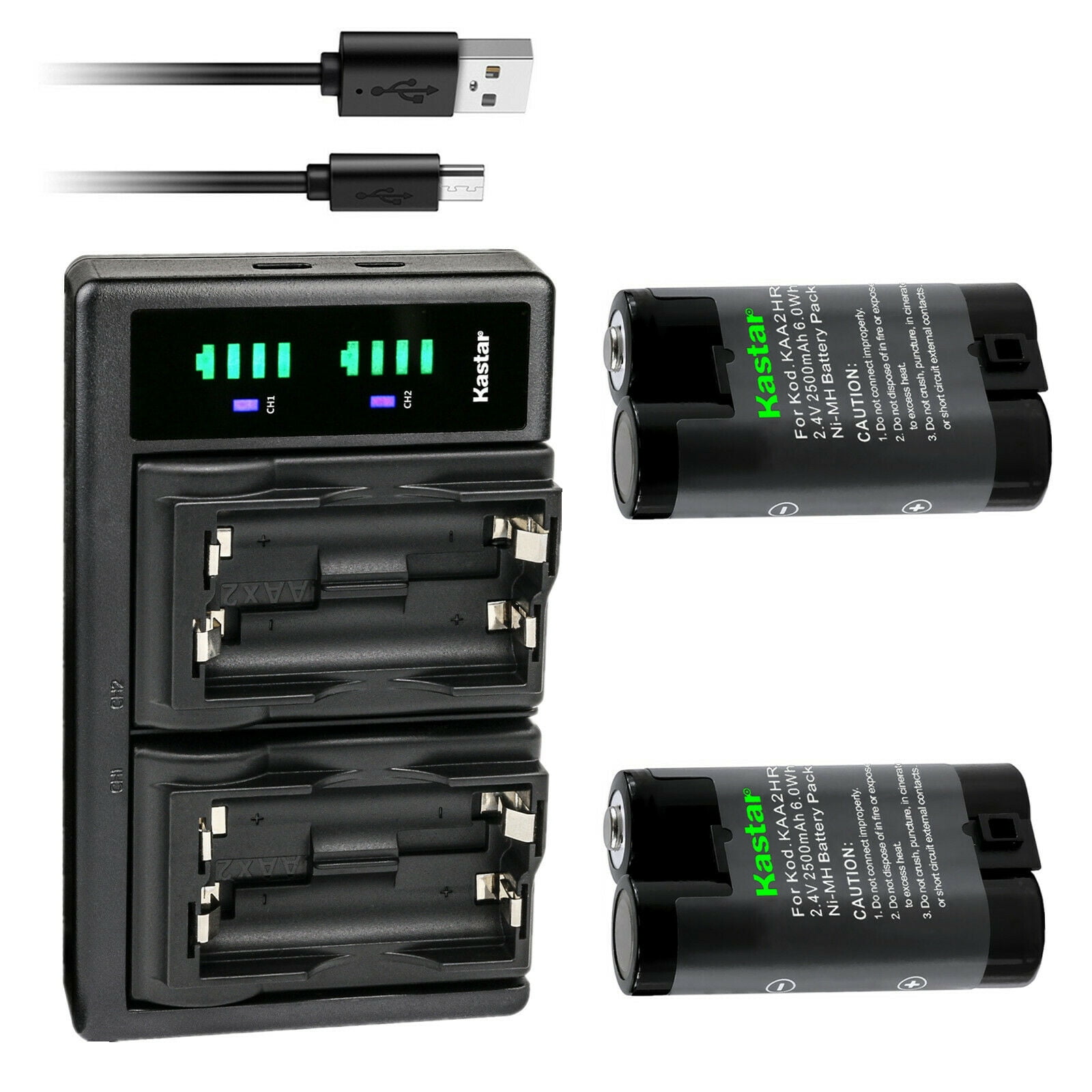 Kastar 2-Pack Battery and LTD2 USB Charger Compatible with Panasonic ...