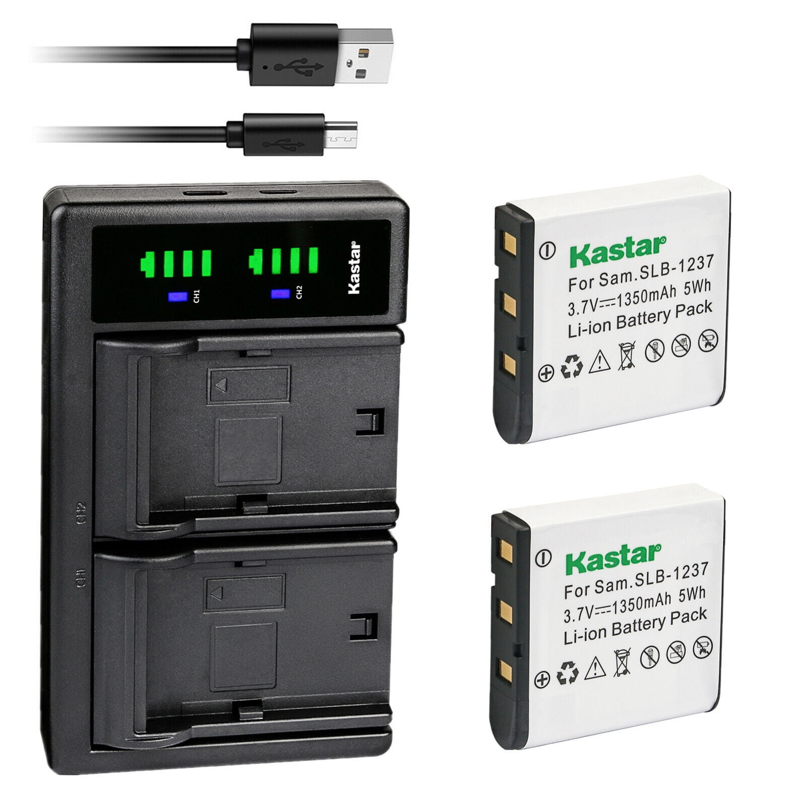 Kastar 2-Pack Battery and LTD2 USB Charger Replacement for Epson EU-94 ...