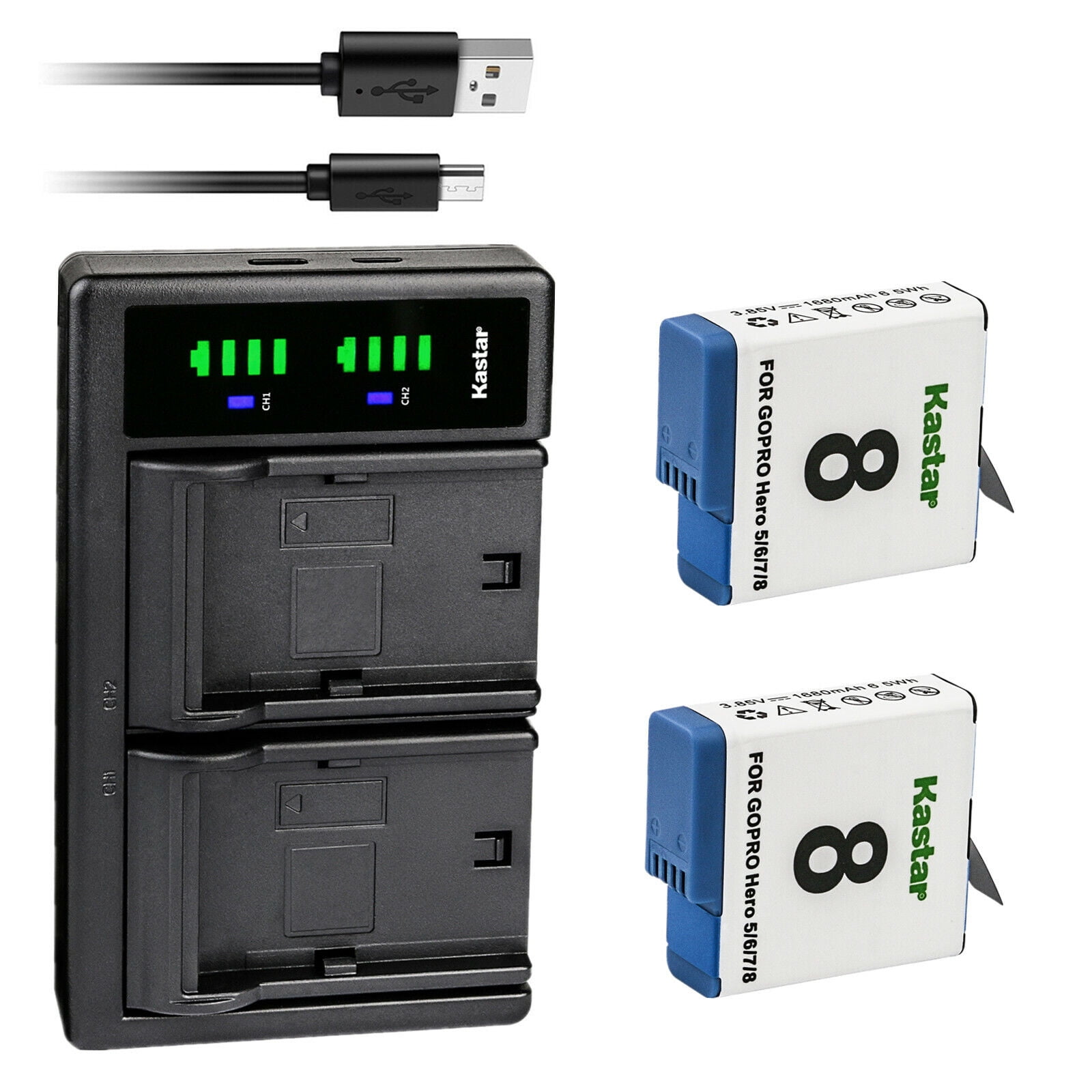 Kastar 2-Pack Battery and LTD2 USB Charger Replacement for Gopro 601 ...