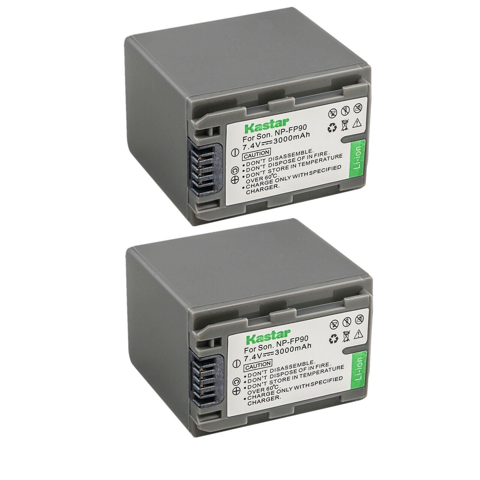 Kastar 2-Pack Battery NP-FP90 / NP-FP91Replacement for Sony DCR-HC22 ...