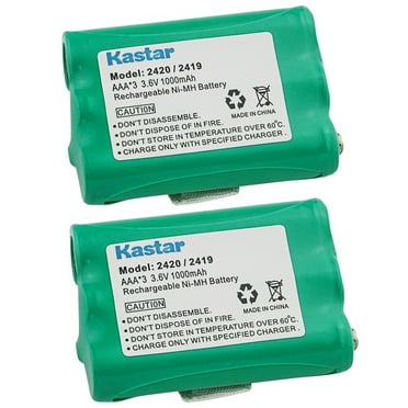 Kastar 2-Pack HHR-P104 Battery Replacement for Panasonic KX-TG5438F KX ...
