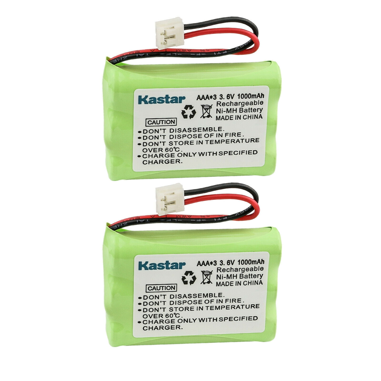 Kastar 2-Pack Battery Replacement for AT&T E5982 E598-2 E6001 E6002 ...