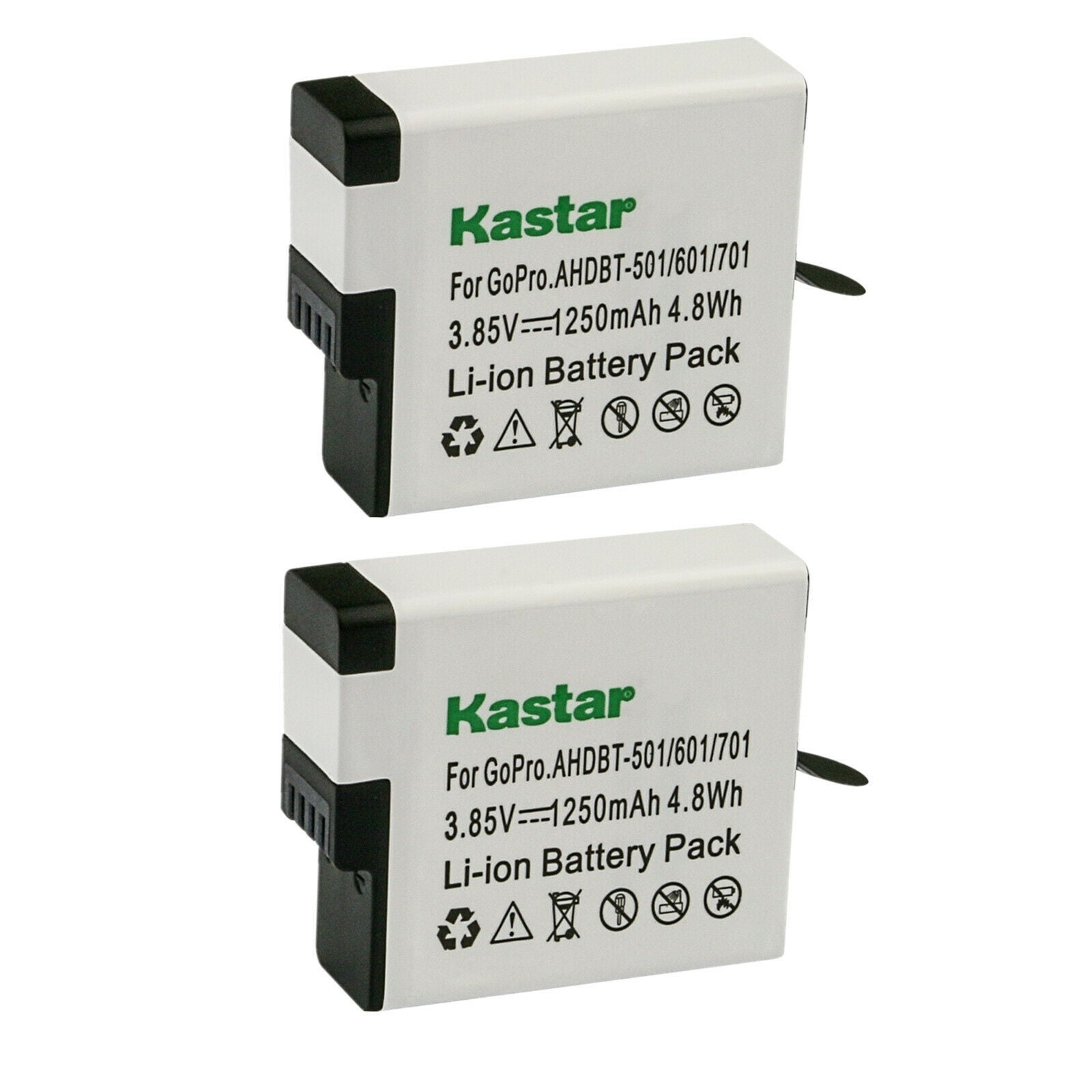 Kastar 2-Pack Battery Replacement for Gopro HERO 5, 6, 7 - Black ...