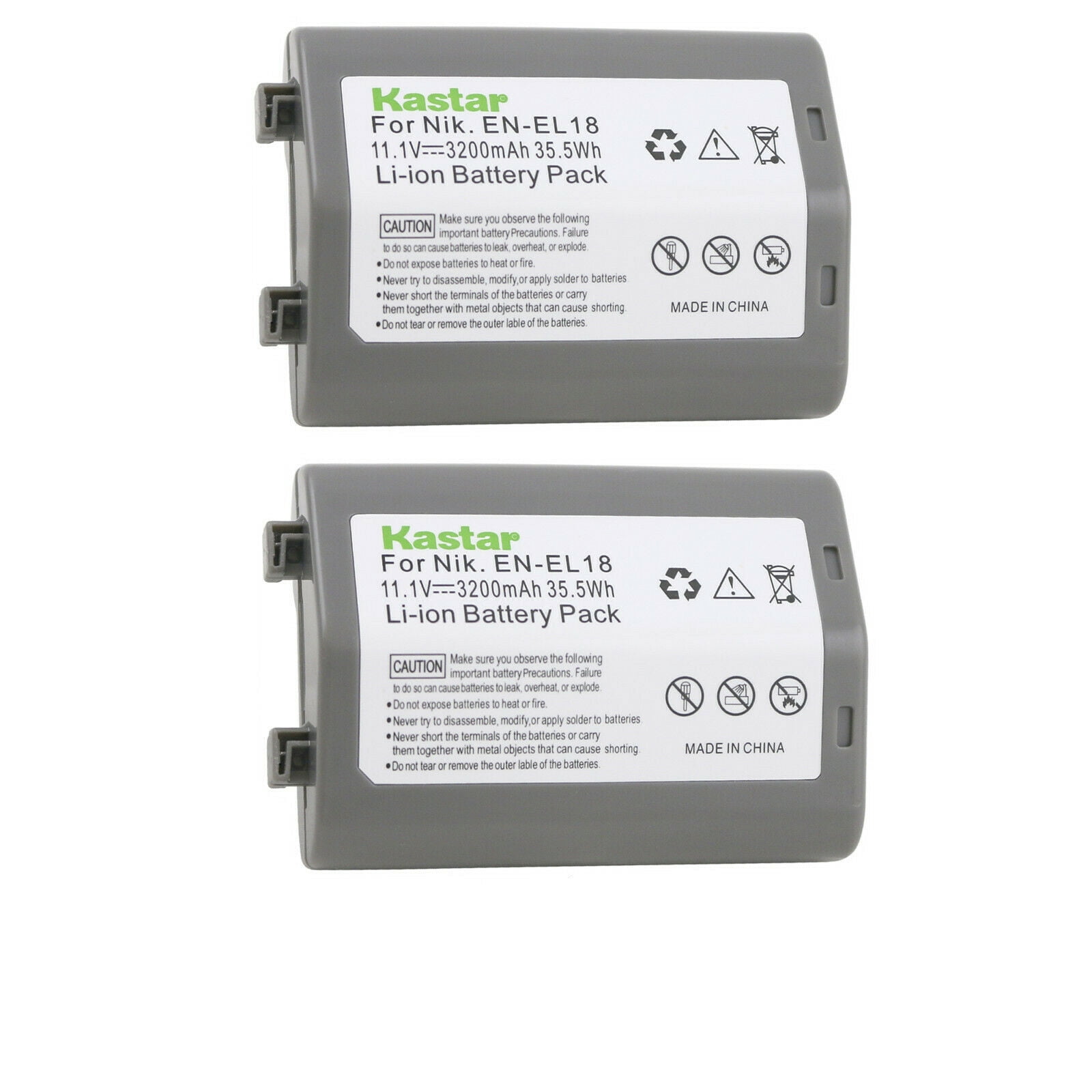 Kastar 2-Pack Lithium-Ion Rechargeable Battery for Nikon D4, D4S, D5 ...