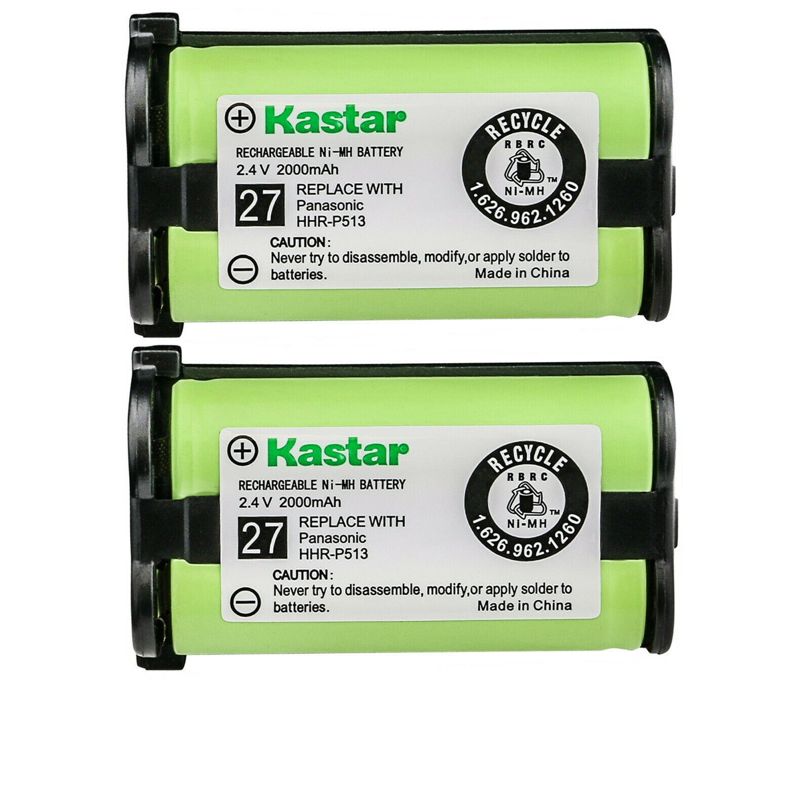Kastar 2-Pack Battery Replacement for Panasonic HHR-P513 HHR-P513A HHR ...
