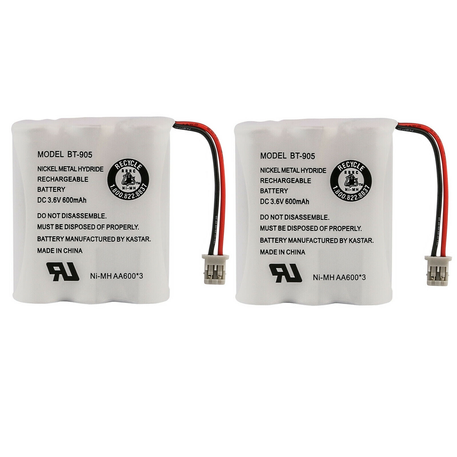 Kastar 2-Pack Battery Replacement for Uniden 900MHz Phone Models DXI386 ...