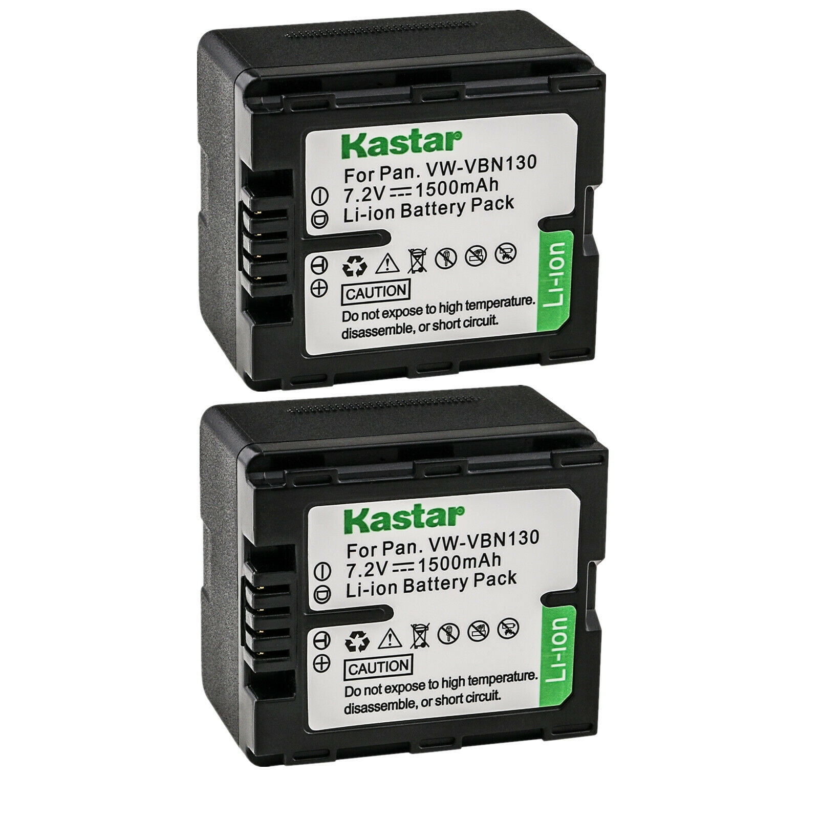 Kastar 2-Pack Lithium-ion Replacement Battery for Panasonic VW-VBN130 ...
