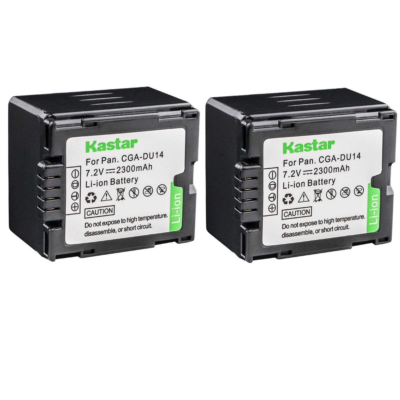 Kastar 2-Pack CGA-DU14 Battery Replacement for Panasonic NV-GS408, NV-GS500, NV-GS508, NV-MX500A ...