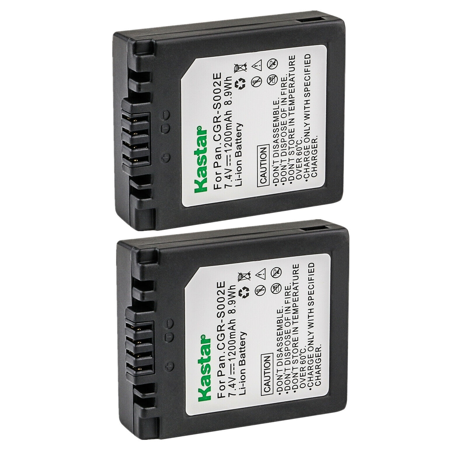 Kastar 2-Pack CGA-S002 Battery Replacement for Panasonic Lumix DMC-FZ4 ...