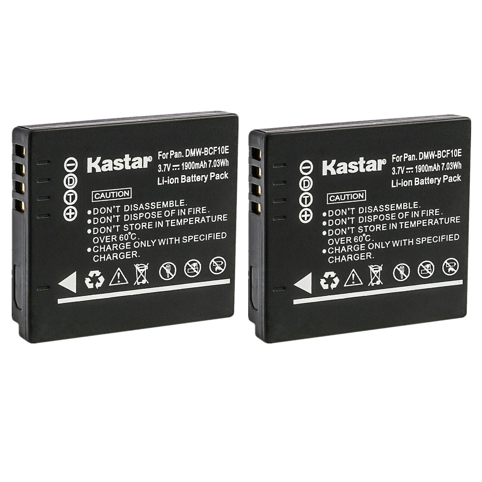 Kastar 2-Pack DMW-BCF10 Battery Replacement for Panasonic Lumix DMC-TS1 ...