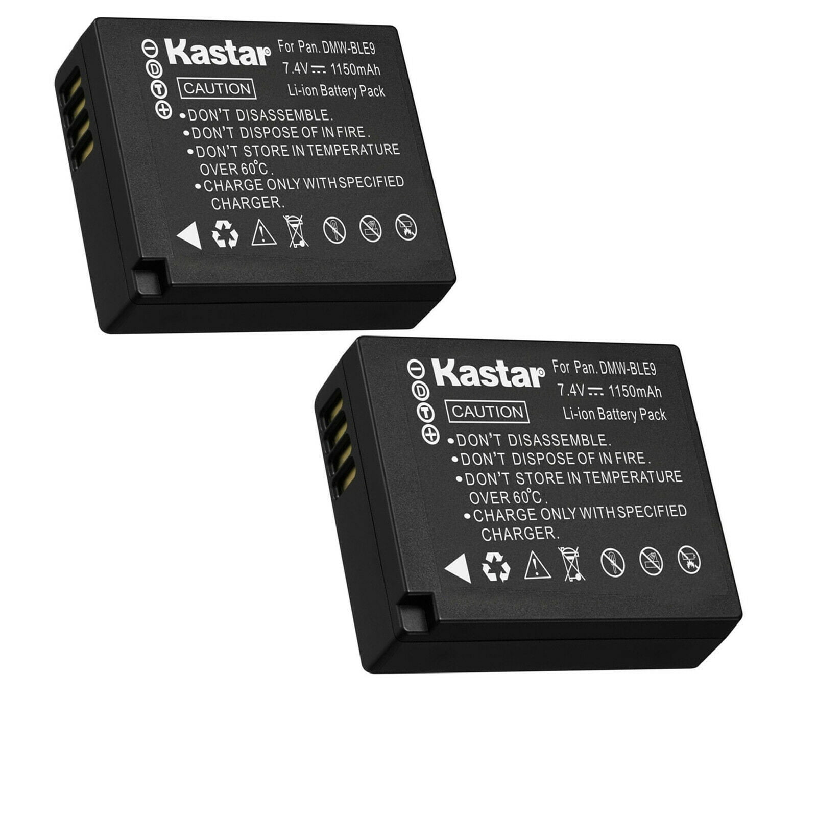 Kastar 2-Pack DMW-BLE9 Battery Replacement for Panasonic DMW-BLE9 DMW-BLE9E DMW-BLE9PP, DMW ...