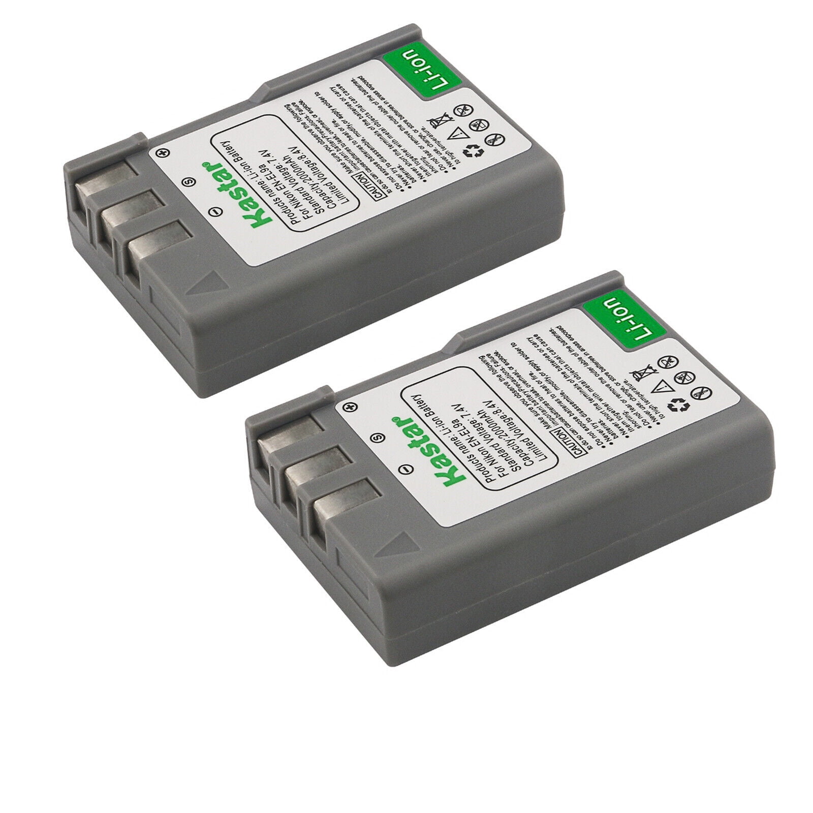 Kastar 2-Pack EN-EL9a Battery Replacement for Nikon EN-EL9 EN-EL9a ...