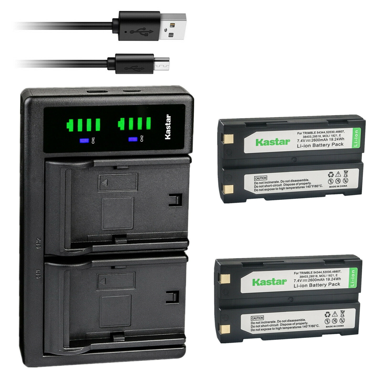 Kastar 2-Pack Ei-D-Li1 Battery and LTD2 USB Charger Replacement for ...