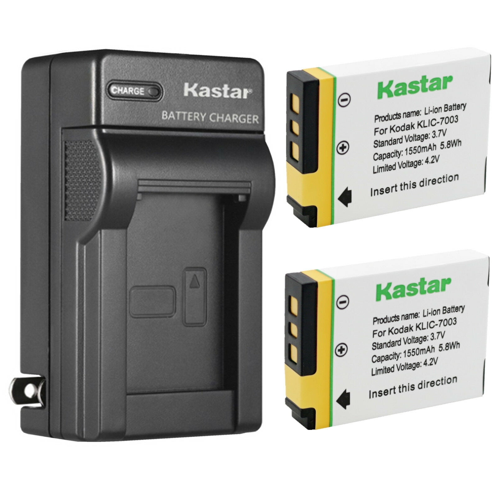 Kastar 2-Pack GB-40 Battery and AC Wall Charger Replacement for GE GB ...