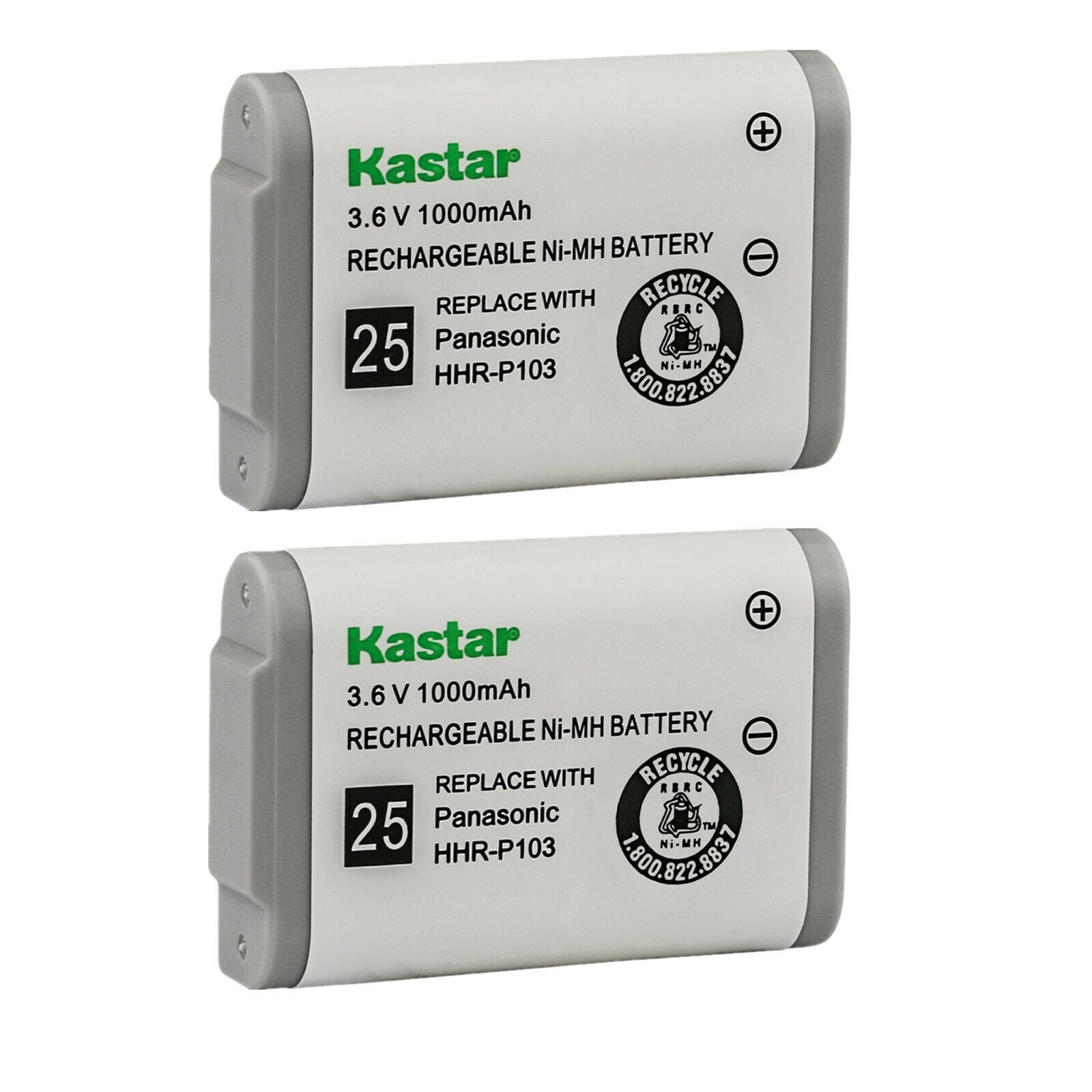 Kastar 2-Pack HHR-P103 Battery Replacement for Dantona BATT-103 BATT103 ...