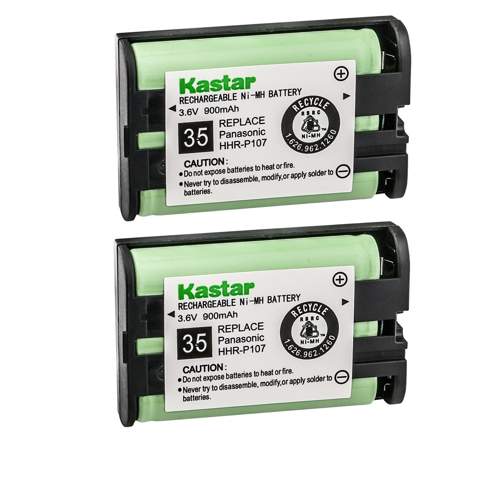 Kastar 2-Pack HHR-P107 Battery Replacement for Panasonic HHR-P107 ...